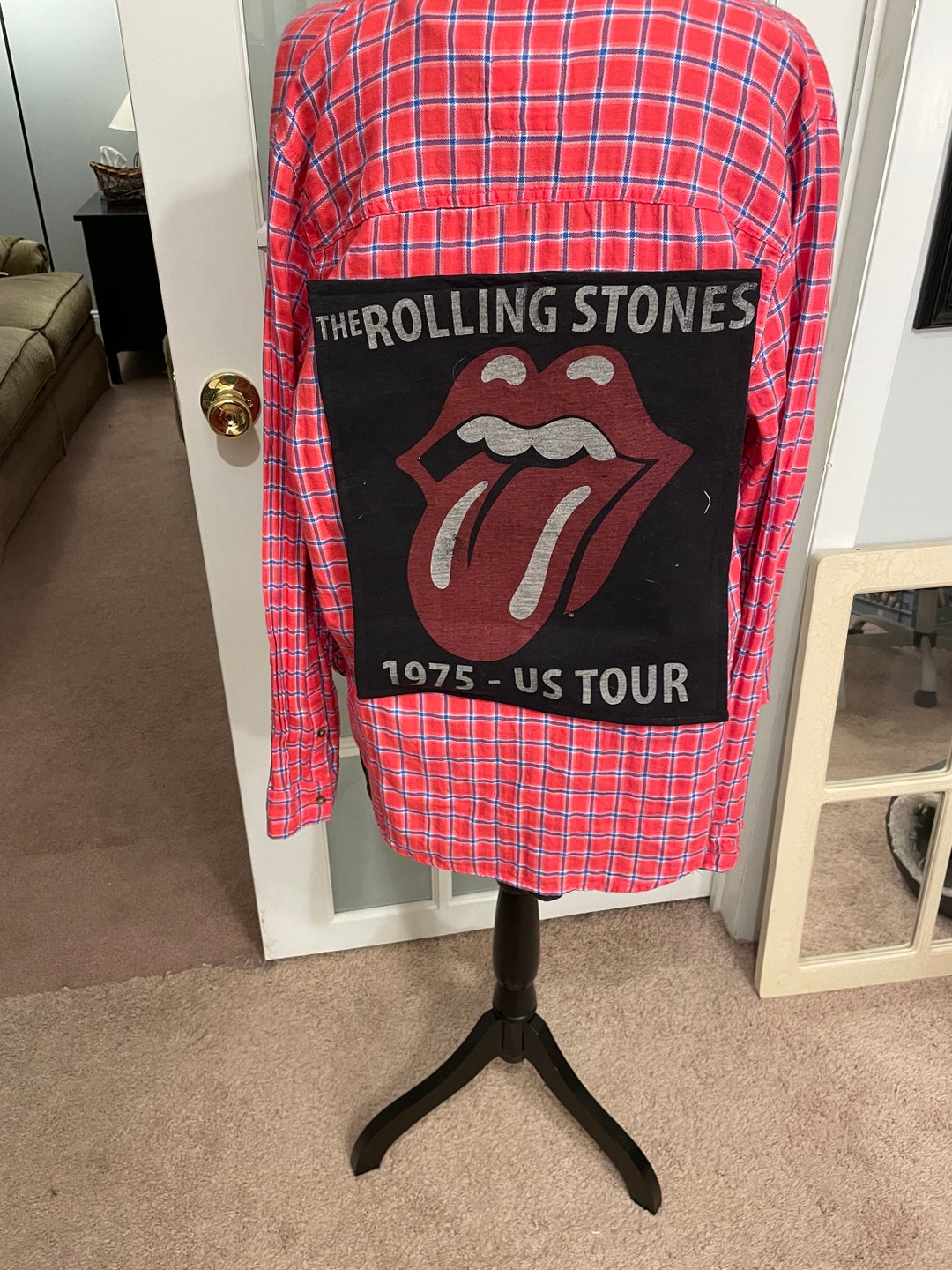 Flannel Band Upcycled Shirt, Customize, Sustainable Fashion, Reworked ...
