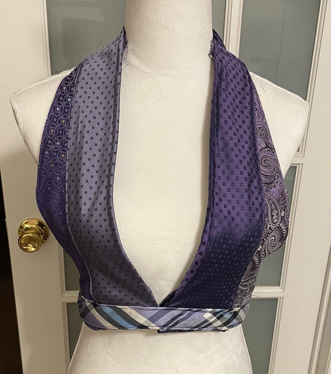 Halter Tops From Reworked Upcycled Ties (size Small/medium) - Etsy