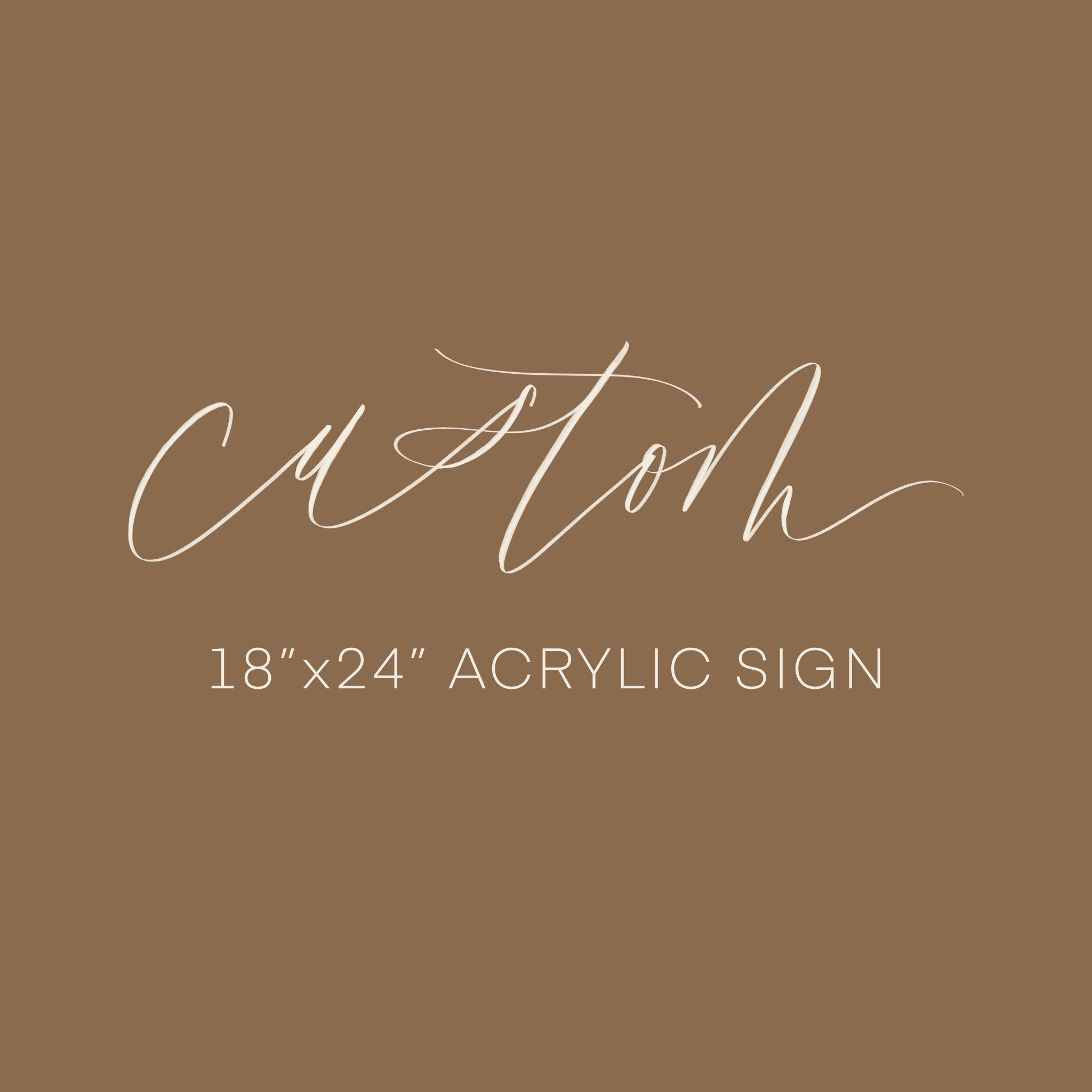 Custom Acrylic Sign | 18x24 - Etsy