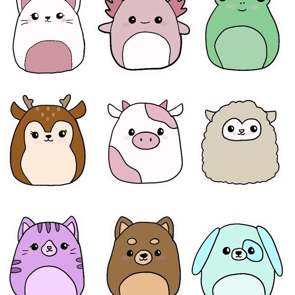 Squishmallow Stickers - Etsy