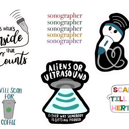 Ultrasound Sticker Set POCUS Ultrasound Tech Stickers - Etsy