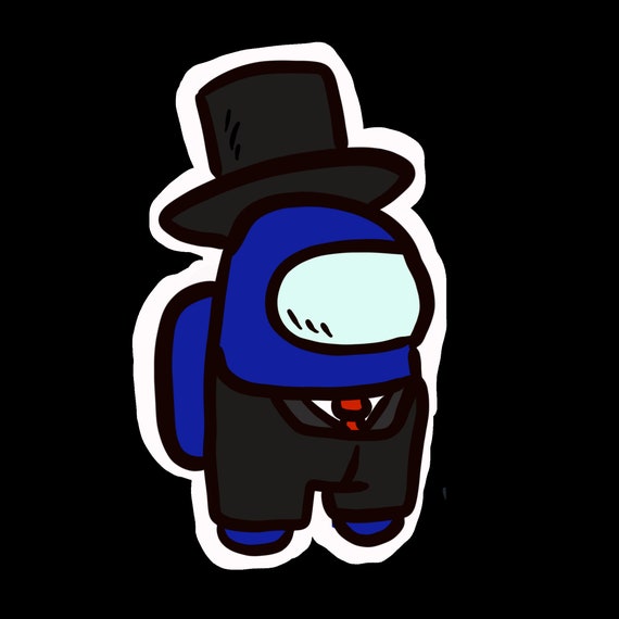 Blue Among Us Character 2 Sticker | Etsy