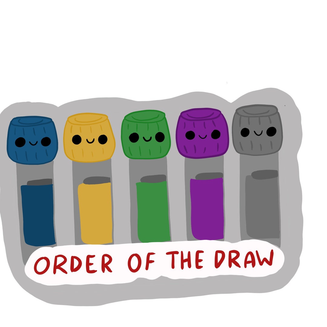 Order of Draw Sticker - Etsy
