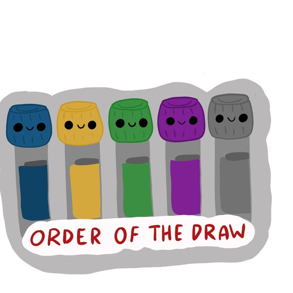 Order of Draw Sticker - Etsy
