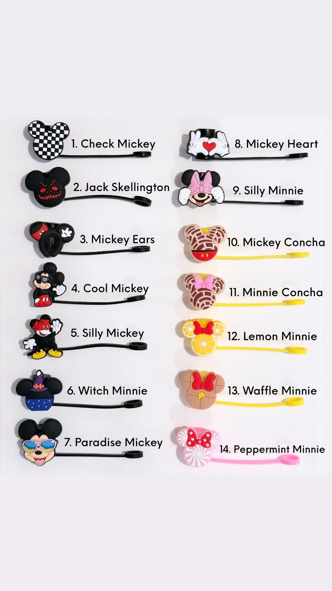 Disney Straw Topper Cute Mickey Straw Cover Stanley Minnie Tumbler ...