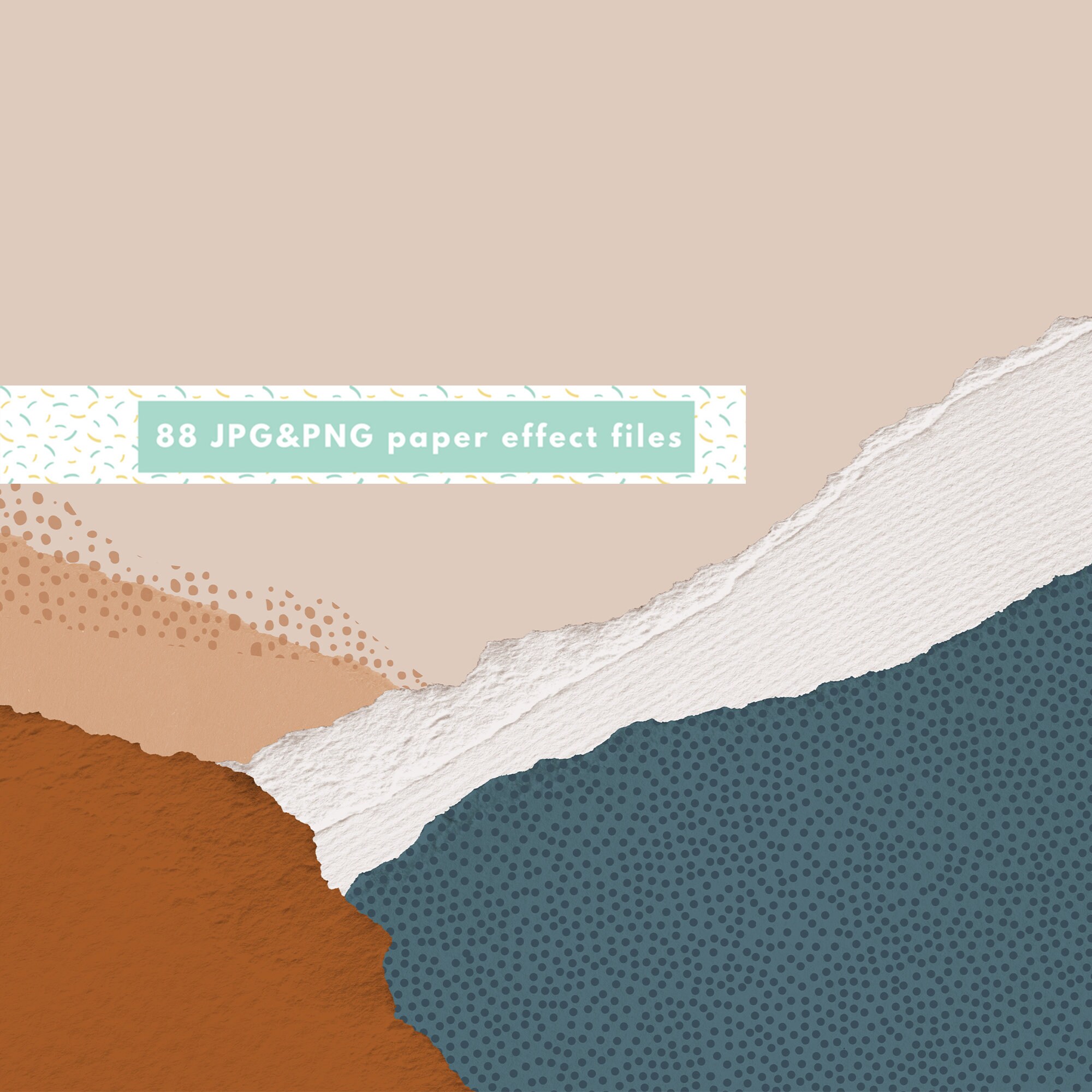 BIG Digital Download PNG / JPG Files for Designing Paper Effect ...