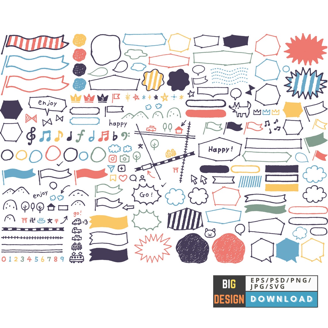 BIG Digital Download AI Layers File PNG Editable Layers for Adobe ...