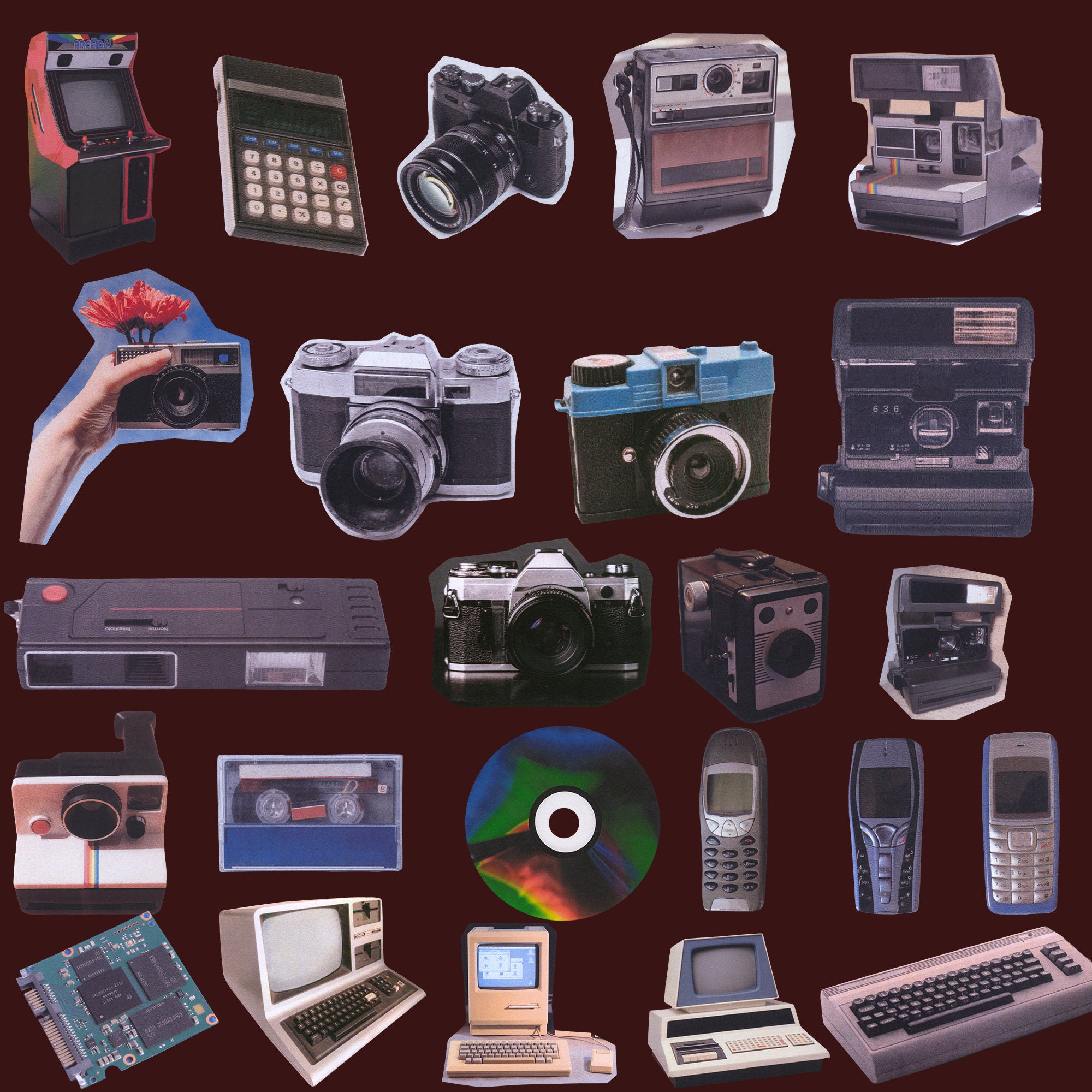 BIG Digital Download PNG Files Adobe Photoshop -modern Collage Elements ...
