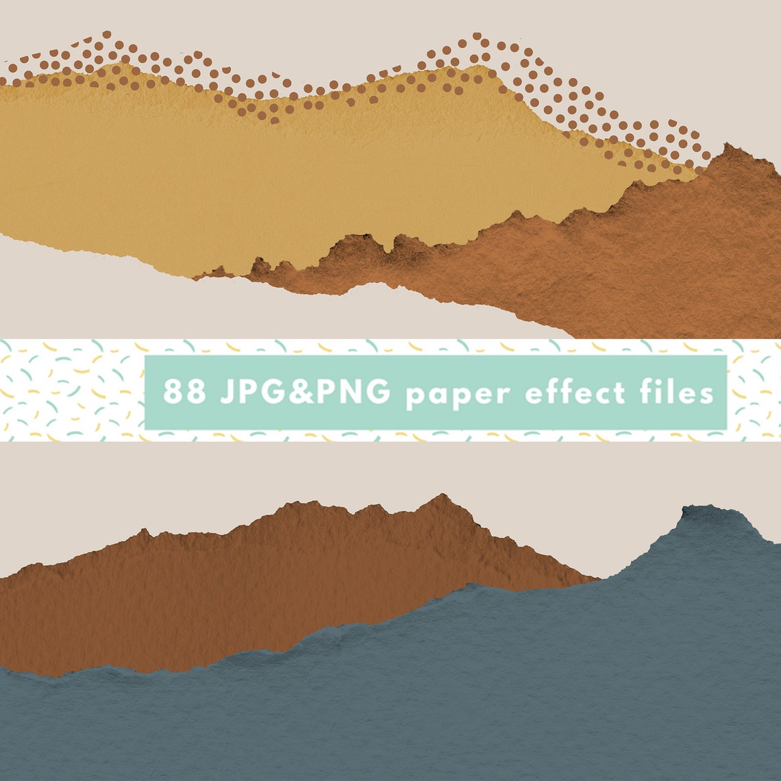 BIG Digital Download PNG / JPG Files for Designing Paper Effect ...