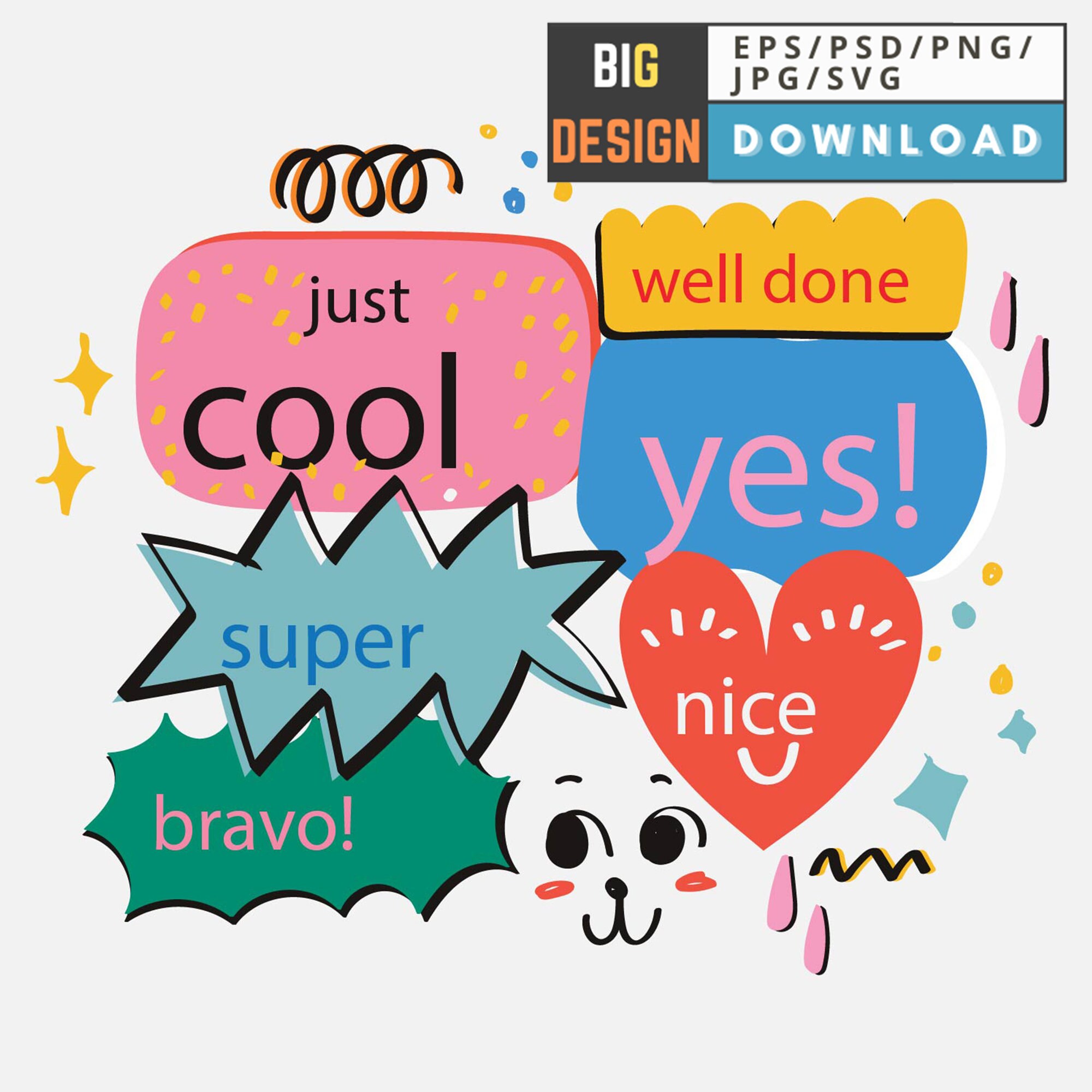 BIG Digital Download SVG/ EPS Files Editable Layers for Adobe ...