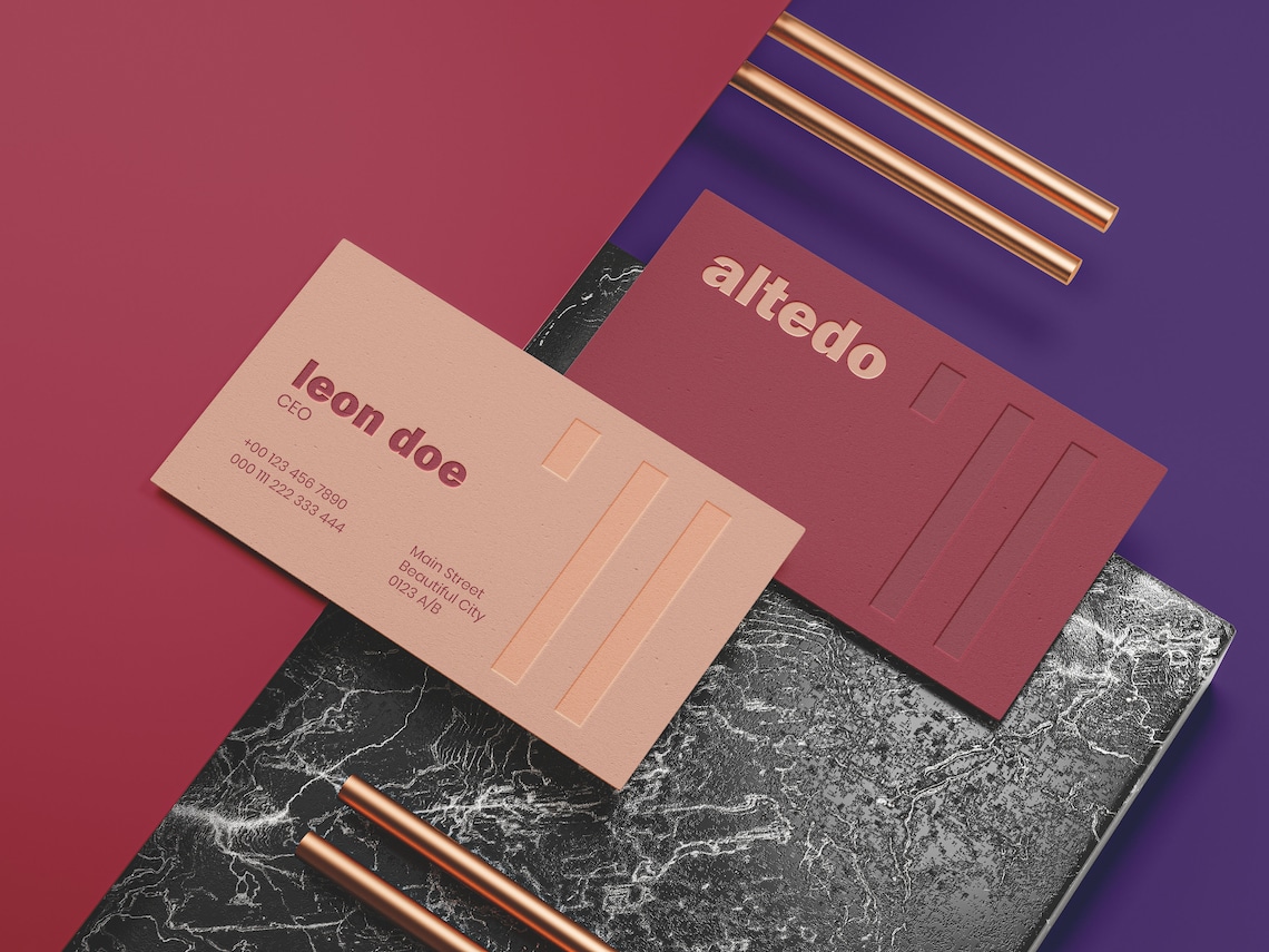 BIG Digital Download 16 PSD Bundle File Editable Name Card - Etsy