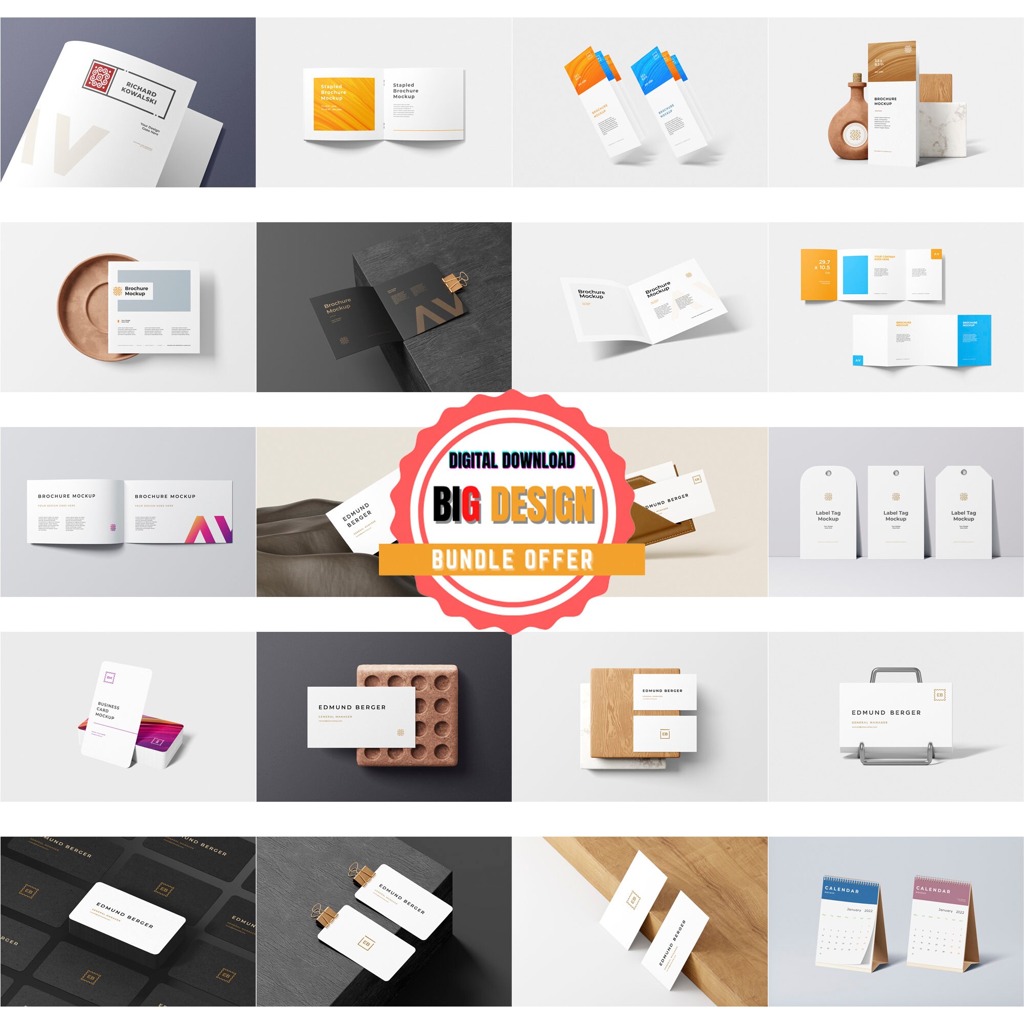 BIG Digital Download 136 PSD Bundle Layered File Editable Packaging ...