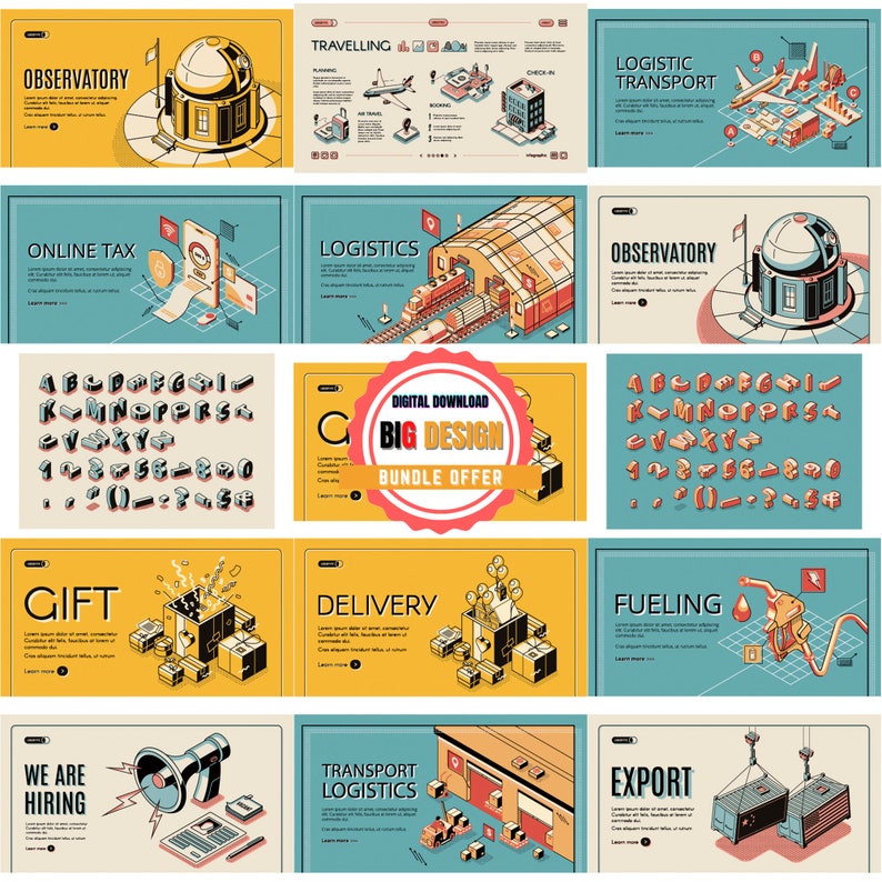 BIG Digital Download 29 EPS Bundle Layered File Editable Adobe ...