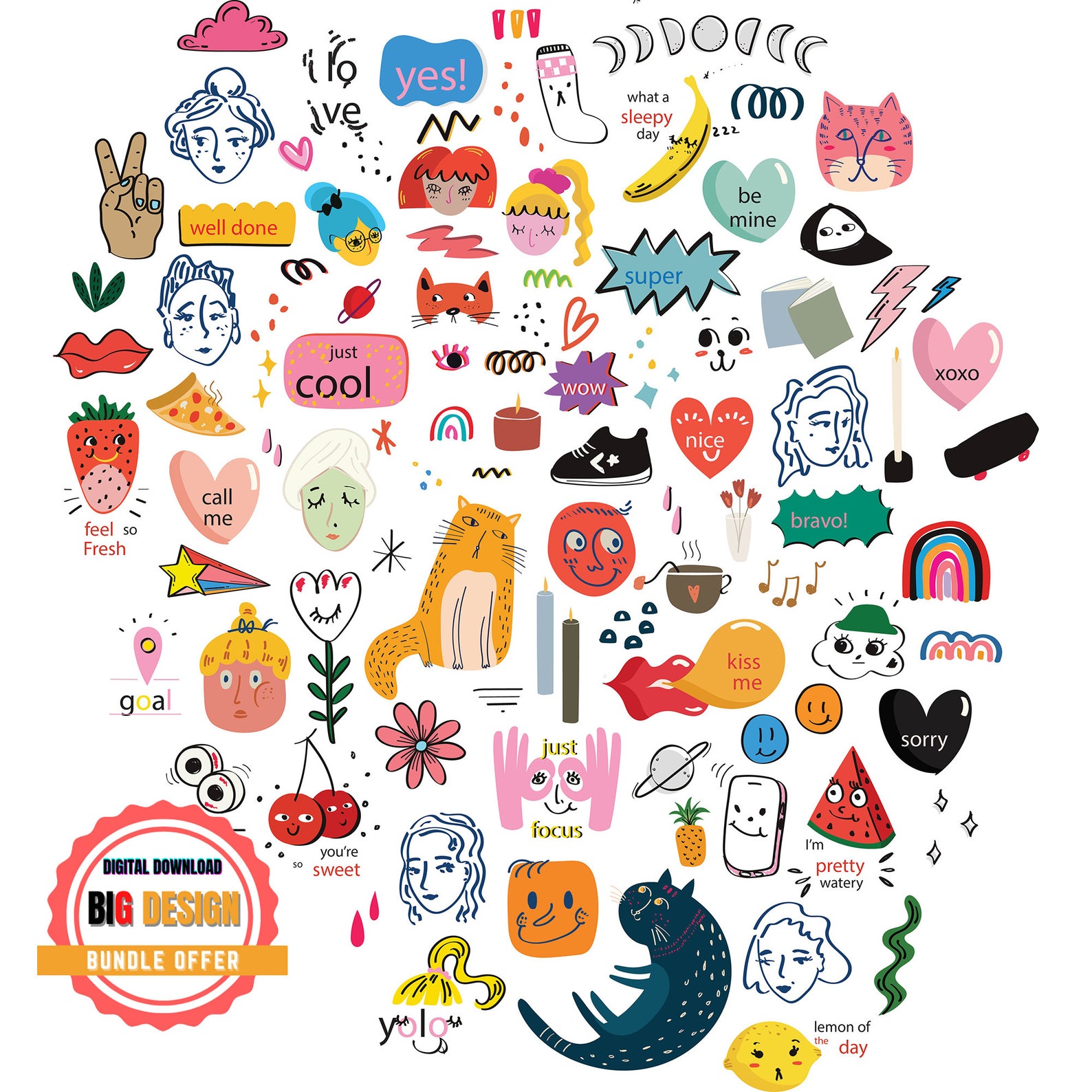 BIG Digital Download SVG/ EPS Files Editable Layers for Adobe ...