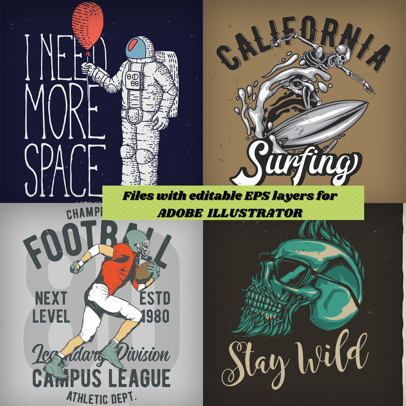 BIG Digital Download AI/ EPS Layers File Editable Layers for Adobe ...