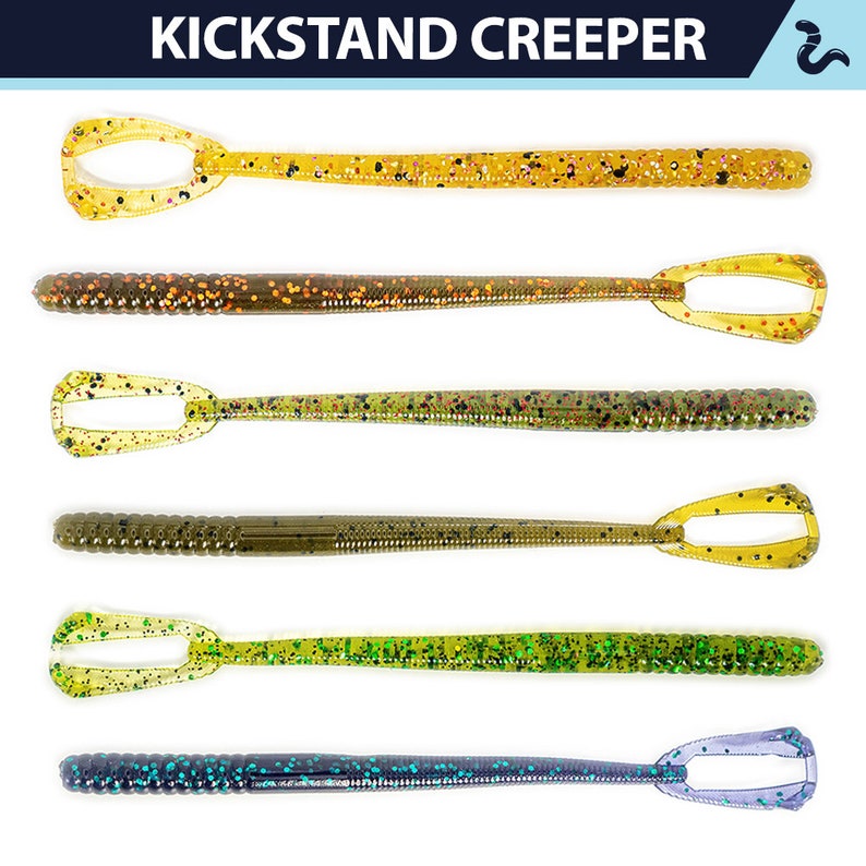 Kickstand Creeper - 5.5" Kick Tail Worm (8/pk) - Etsy