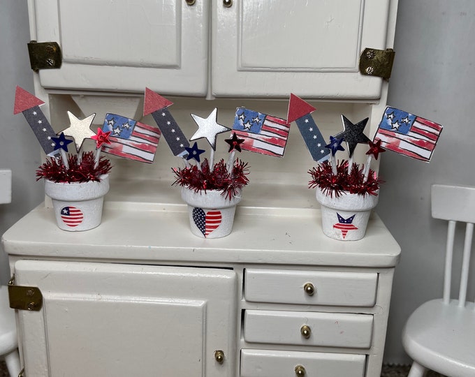 Red White and Blue Centerpiece, Red White Blue Decor, Patriotic ...