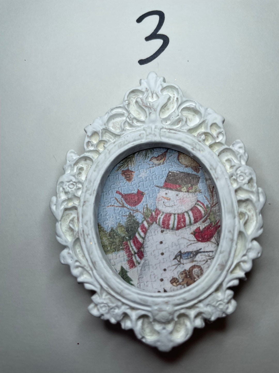 Mini Dollhouse Christmas Pictures—miniature Christmas Santa-snowman ...