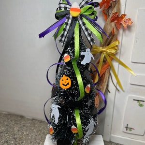 Mini 1:12 Halloween Ghost Pumpkin Tree 5 1/2”—dollhouse Halloween Tree ...