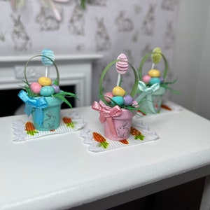 Miniature Easter Basket Centerpiece With Easter Carrot Doily - Etsy