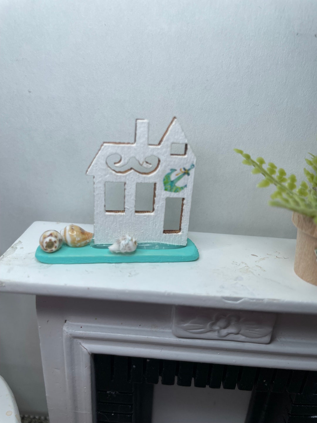 Miniature Beach/ocean House Centerpiece 1 1/4”—dollhouse Mini Beach ...