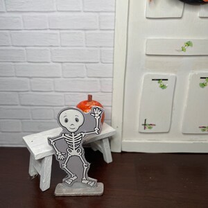 Miniature Halloween Standing Skeleton Decoration-mini Halloween Party ...