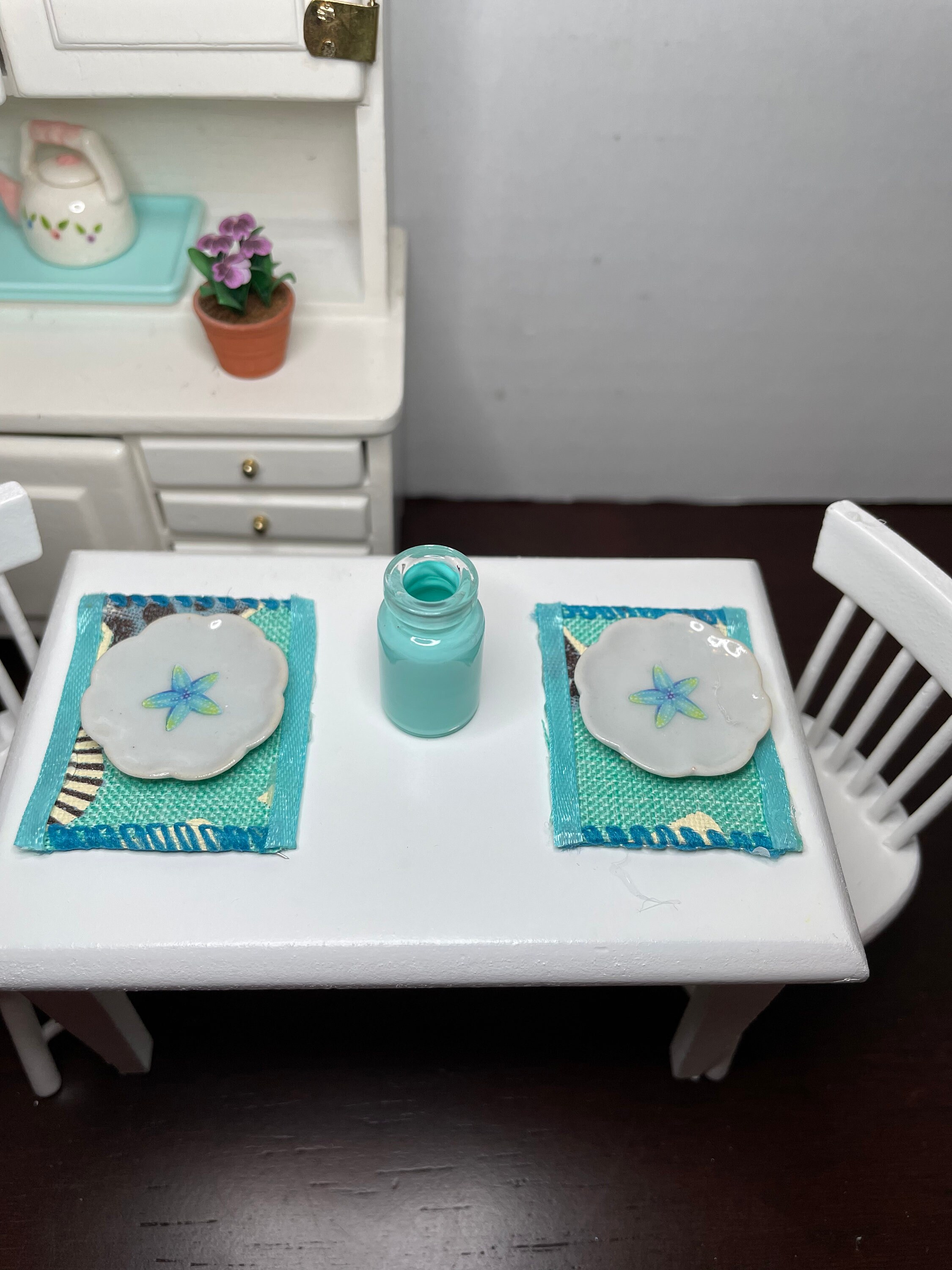 Miniature Starfish Plates Mini Beach Placemats Mini Aqua Vase - Etsy