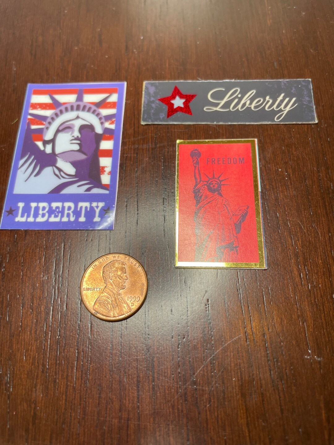 Dollhouse Miniature Statue of Liberty Sign/pictures—mini Patriotic ...