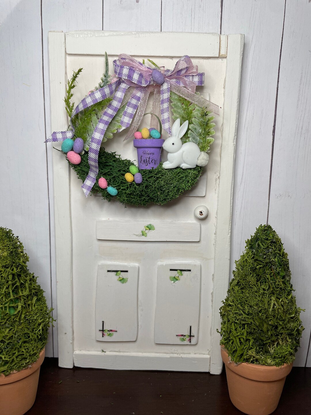Miniature Easter Basket Wreath Easter Bunny Wreath - Etsy