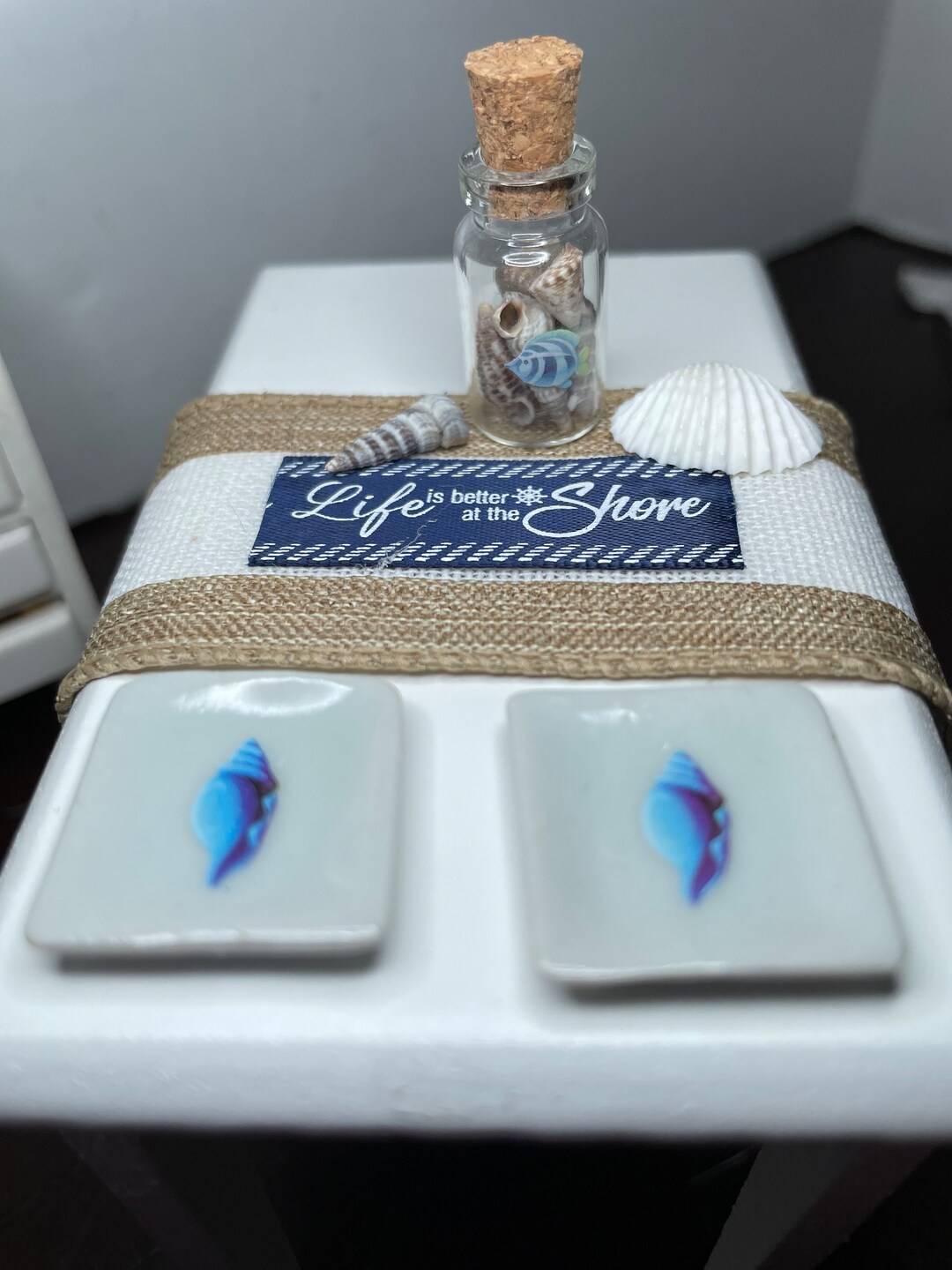 Miniature Blue Seashell/nautical Table Setting, Mini Seashell ...