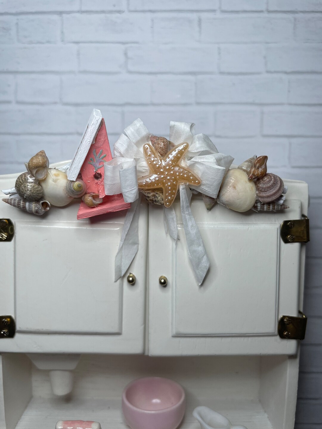 Miniature Dollhouse Seahell Starfish Swag/arch Ocean Beach Nautical ...