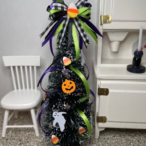 Mini 1:12 Halloween Ghost Pumpkin Tree 5 1/2”—dollhouse Halloween Tree ...