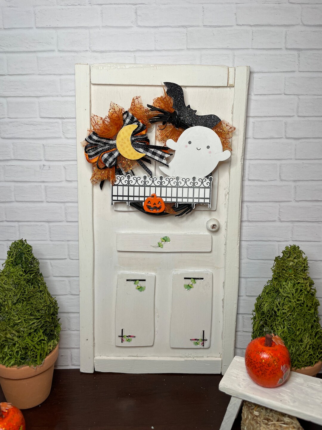 Miniature Dollhouse Halloween Wreath 3”—miniature Halloween Decor ...