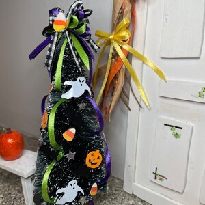 Mini 1:12 Halloween Ghost Pumpkin Tree 5 1/2”—dollhouse Halloween Tree ...