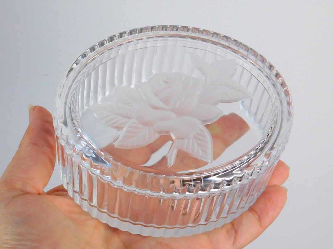 Cristal D' Arques Box, French Crystal Box, Lead Crystal Box, Oval ...
