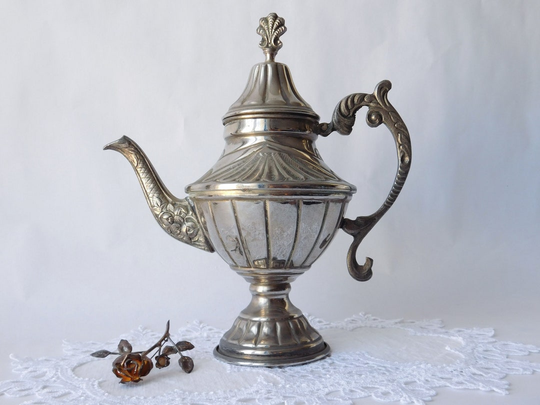 Antique Alpaca Teapot: Vintage Art Nouveau Amphora Kettle, Portugal - Etsy