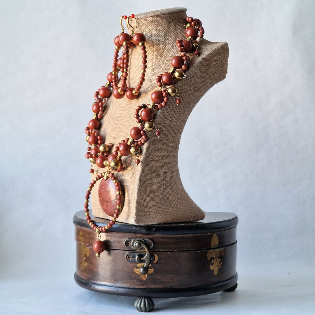 Cherry Ripe Luxurious Designer Jewelry Set. Designer Massive Necklace ...