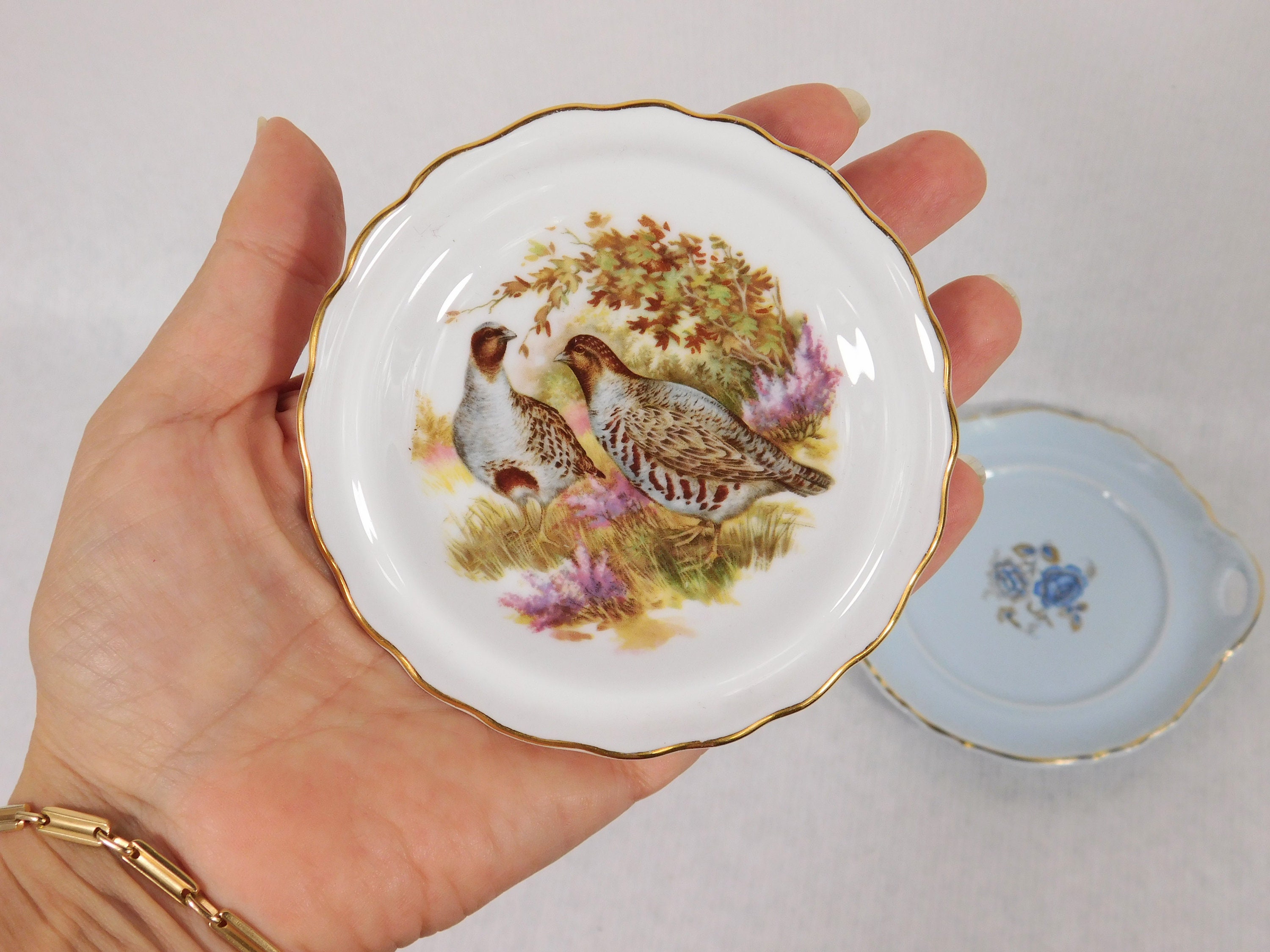 Set of Small Porcelain Plates for Rings. Collectable Miniature Plates ...