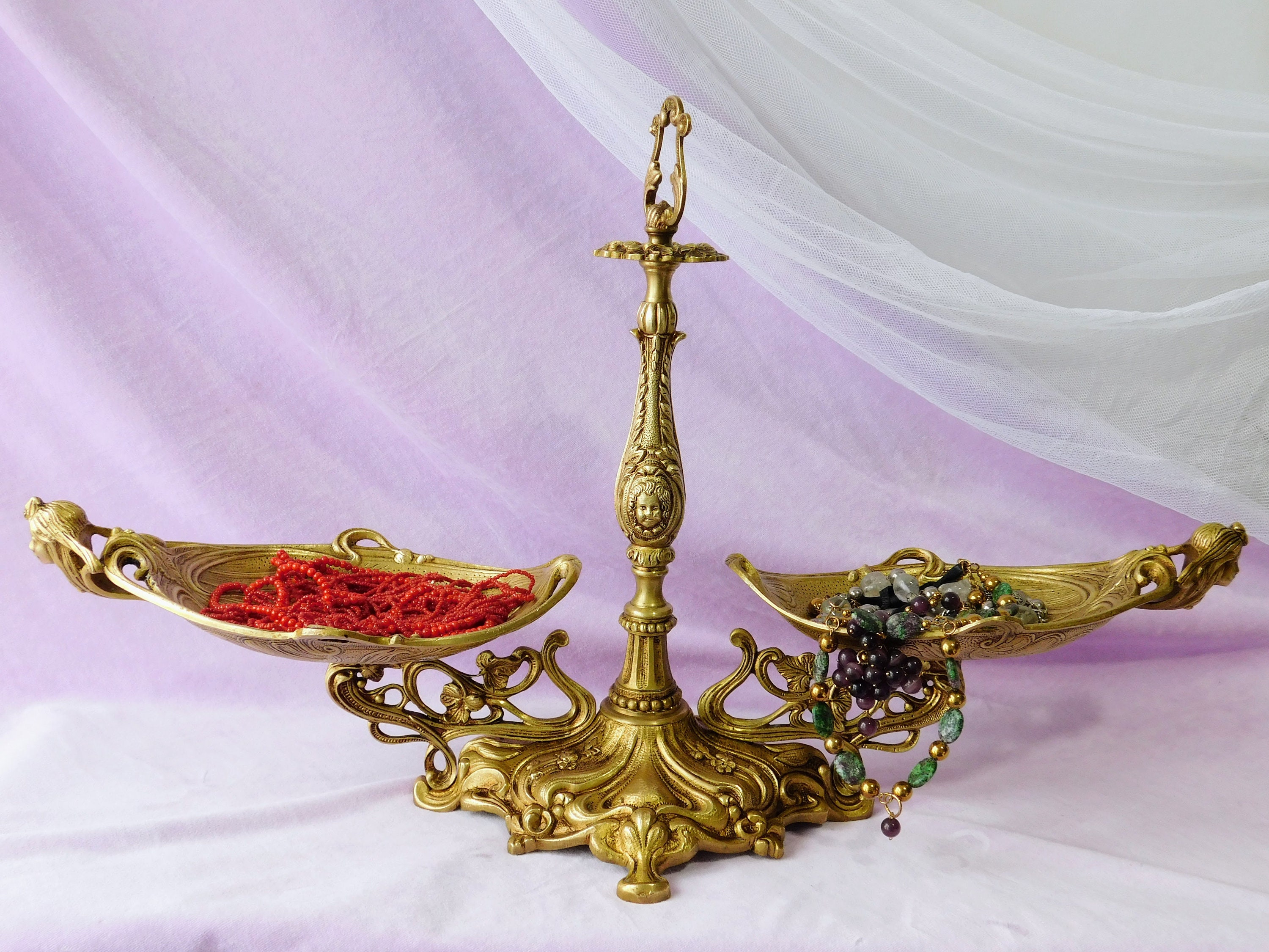 Art Nouveau Centerpiece. Antique Bronze Fruit Holder. Vintage Fruit ...