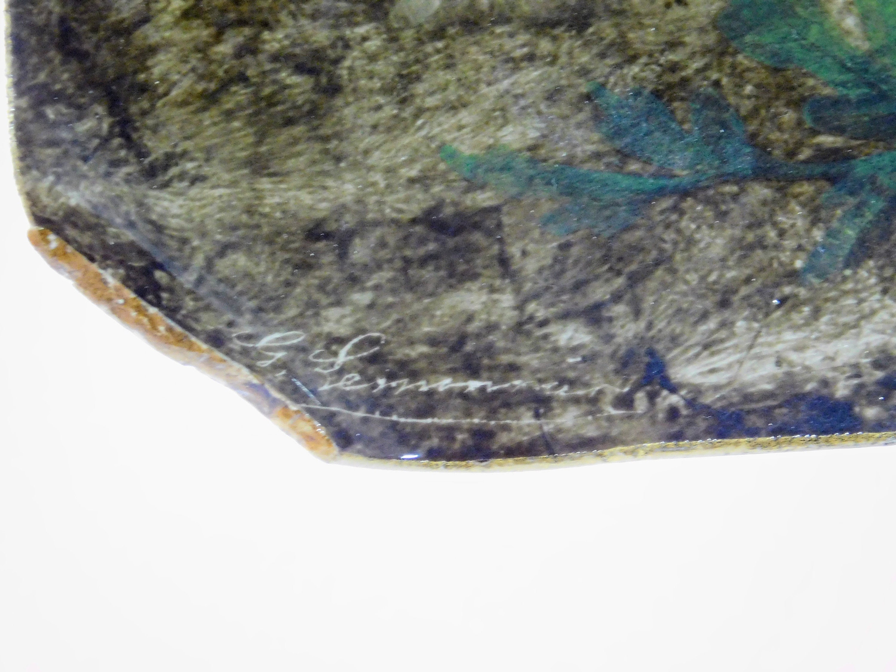 Majolica French Artist G.lemonnier 19th Century. Decorative Plate the ...