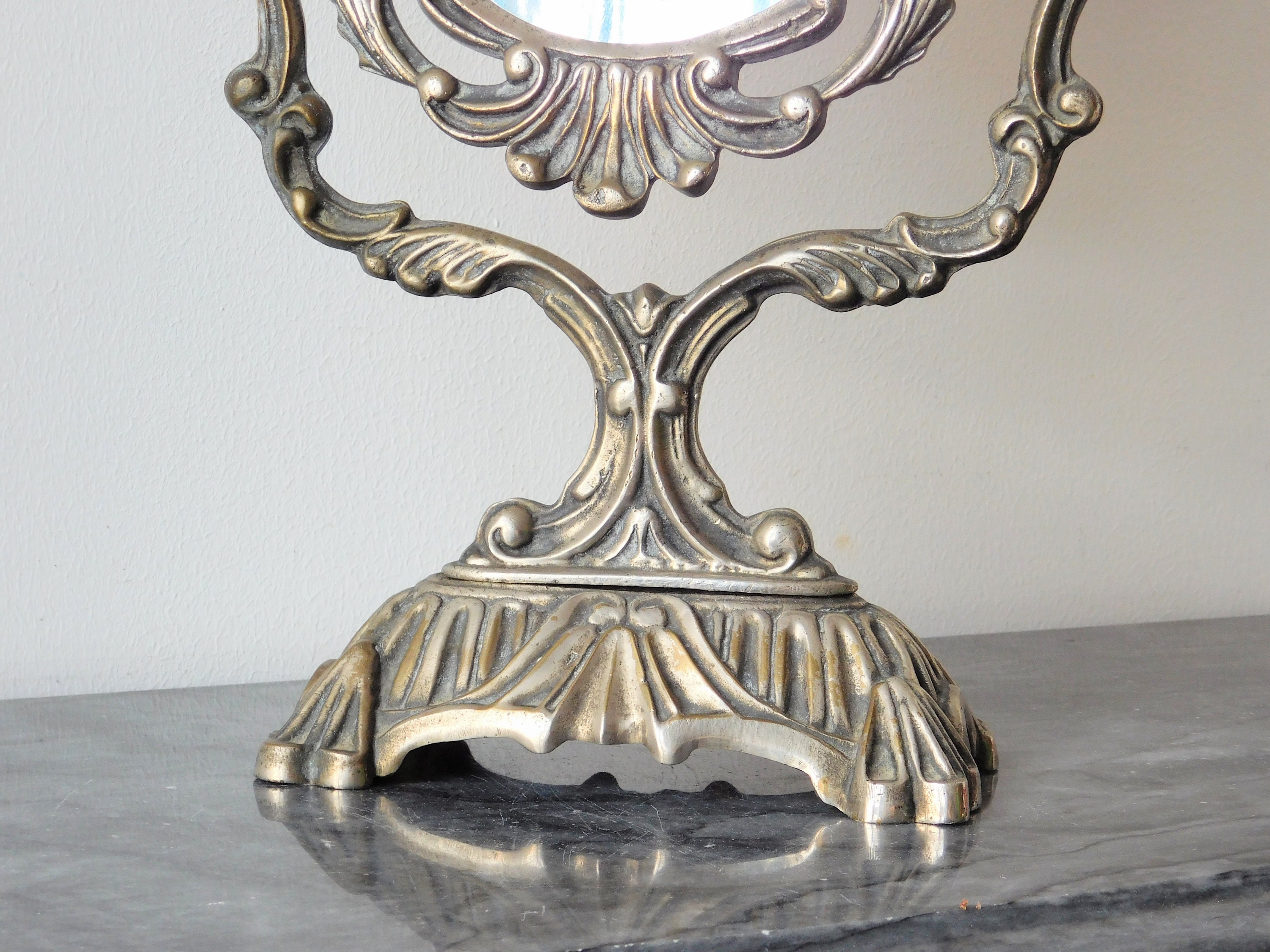 Collectible Vintage Victorian Bronze Mirror. Table Mirror - Etsy