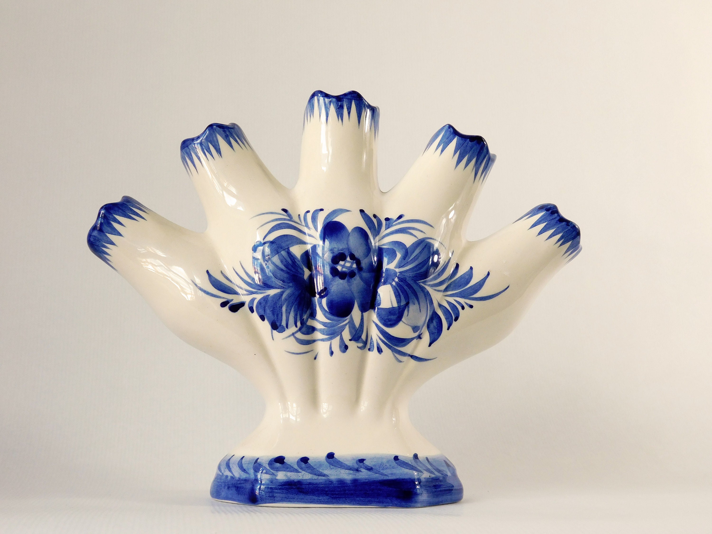 Ceramic Tulip Vase. Vintage Finger Portugal Art Pottery Vase. - Etsy