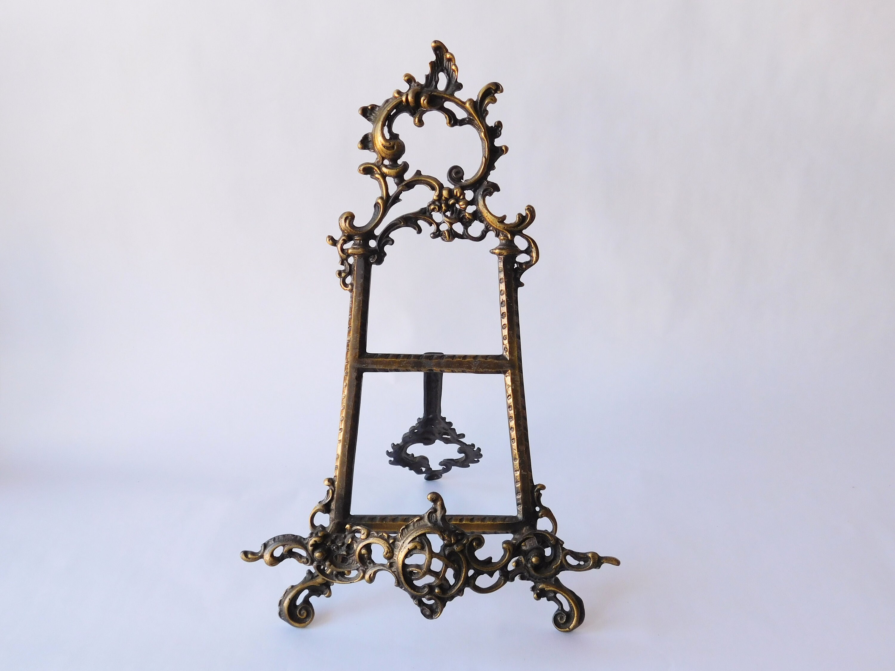 Vintage Luxury Brass Frame Stand for Plates, Pictures, Icon, Bible ...