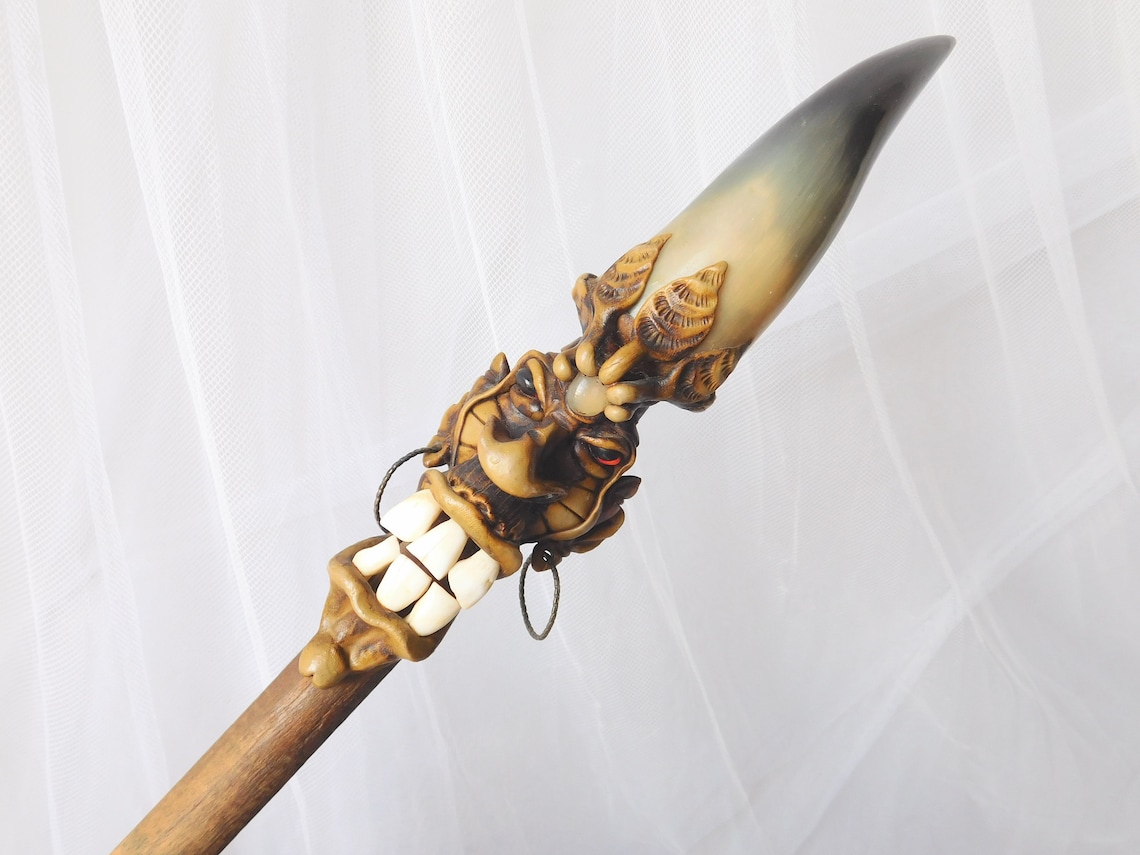 Exotic African Walking Cane. Tribal Style Men's Walking Stick. African ...