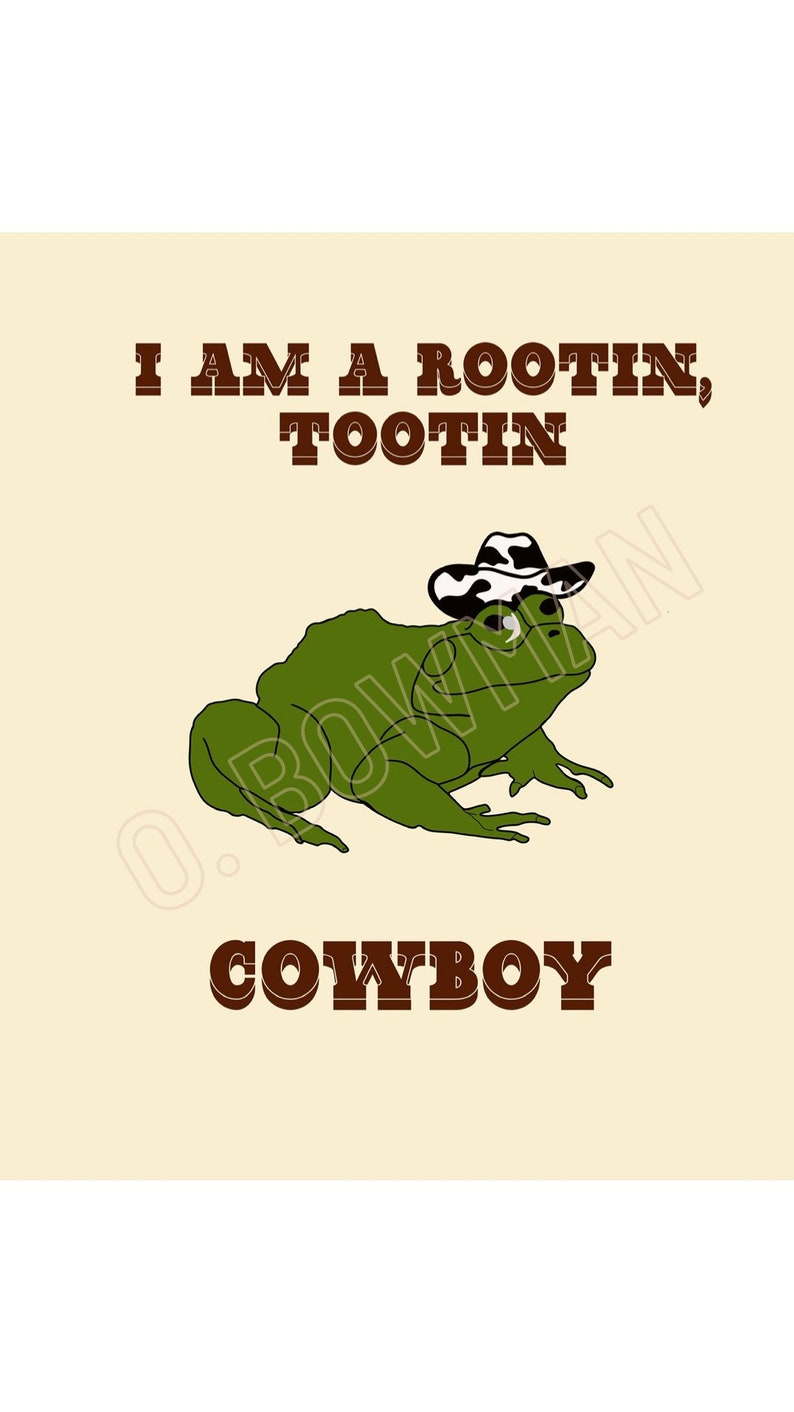 Cowboy Frog - Etsy