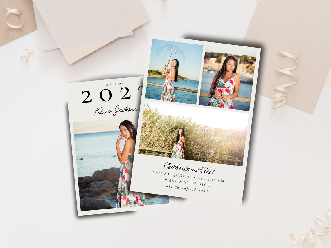 Graduation Announcement Canva Template Instant Download - Etsy