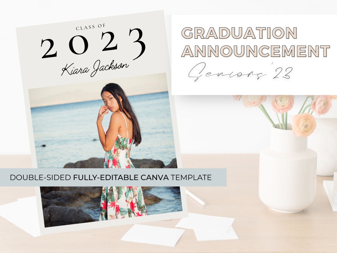 Graduation Announcement Canva Template Instant Download - Etsy
