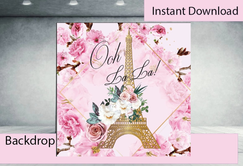 Paris Backdrop- INSTANT DOWNLOAD - Etsy