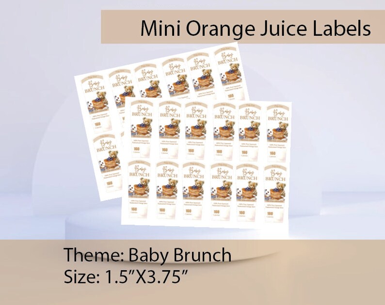 Baby Brunch Orange Juice Label - Etsy