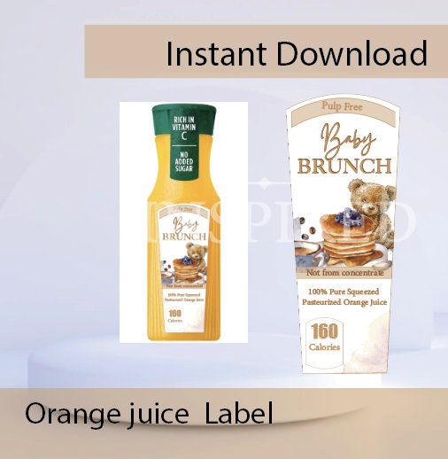 Baby Brunch Orange Juice Label - Etsy